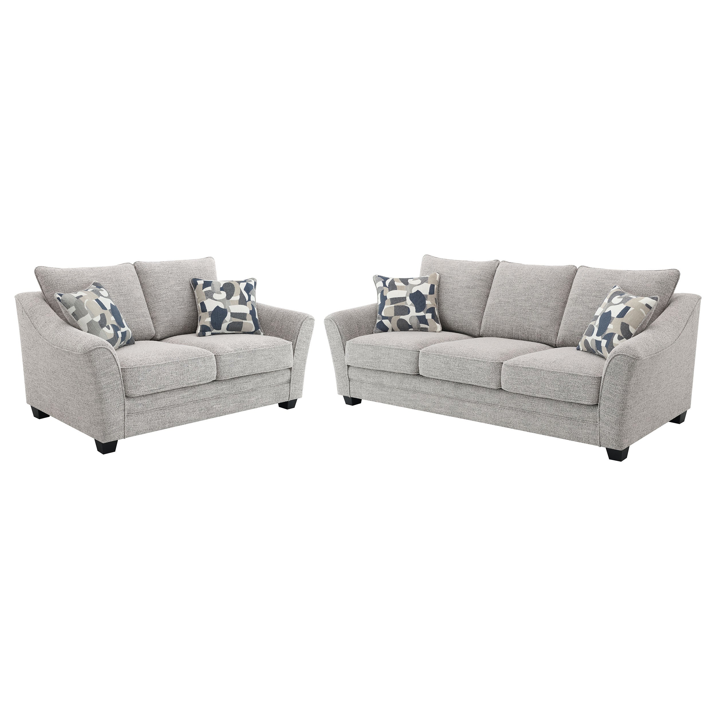Tomkins 2-piece Boucle Upholstered Sofa Set Light Grey – Discount Furniture Connection