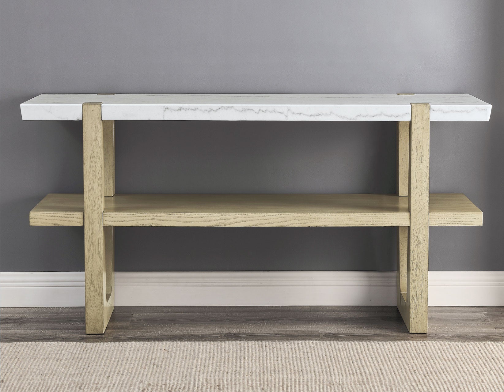 Perth White Marble Top Sofa Table – Discount Furniture Connection