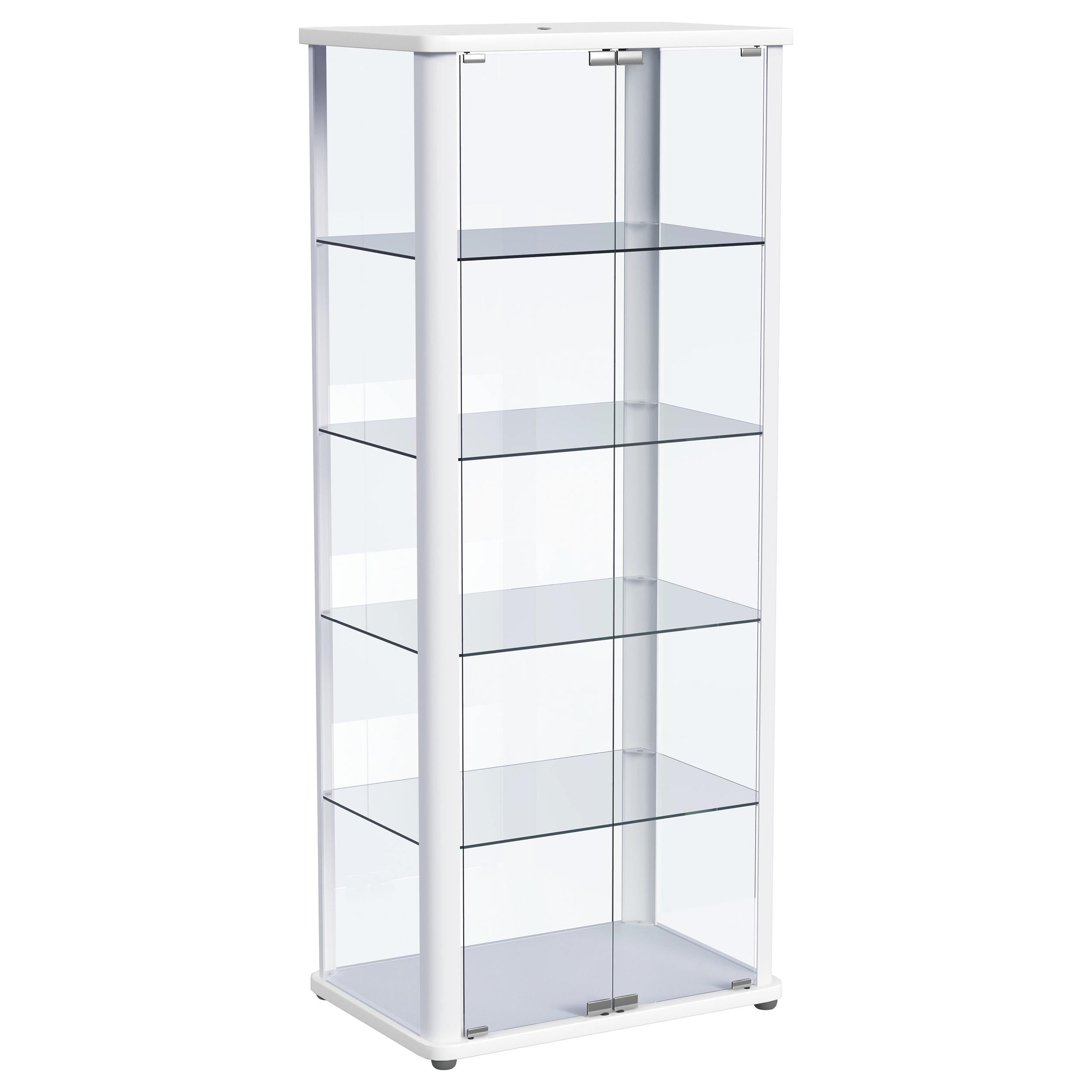 Aero 5-shelf Display Curio Cabinet with LED Lighting White – Discount ...