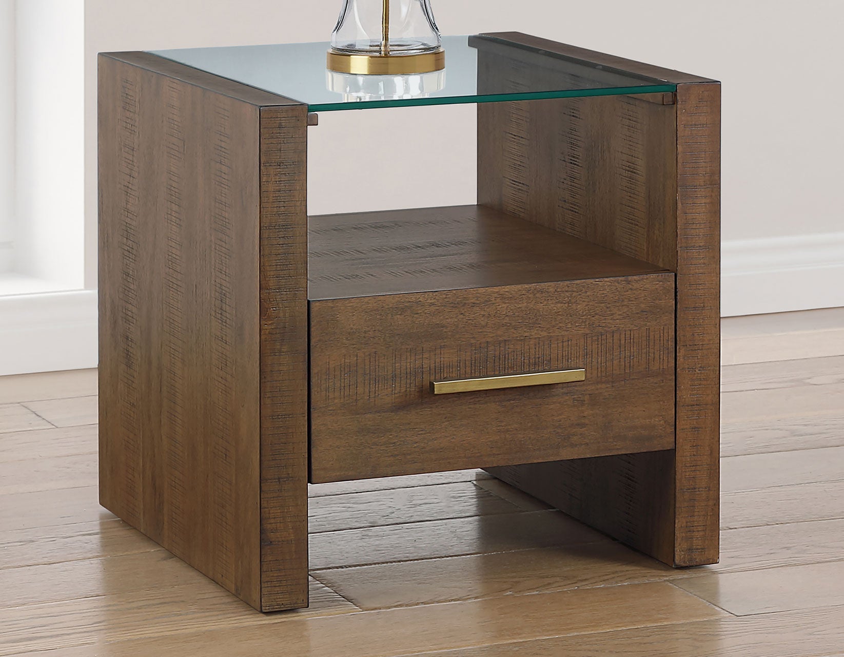 Garland Glass Top End Table – Discount Furniture Connection