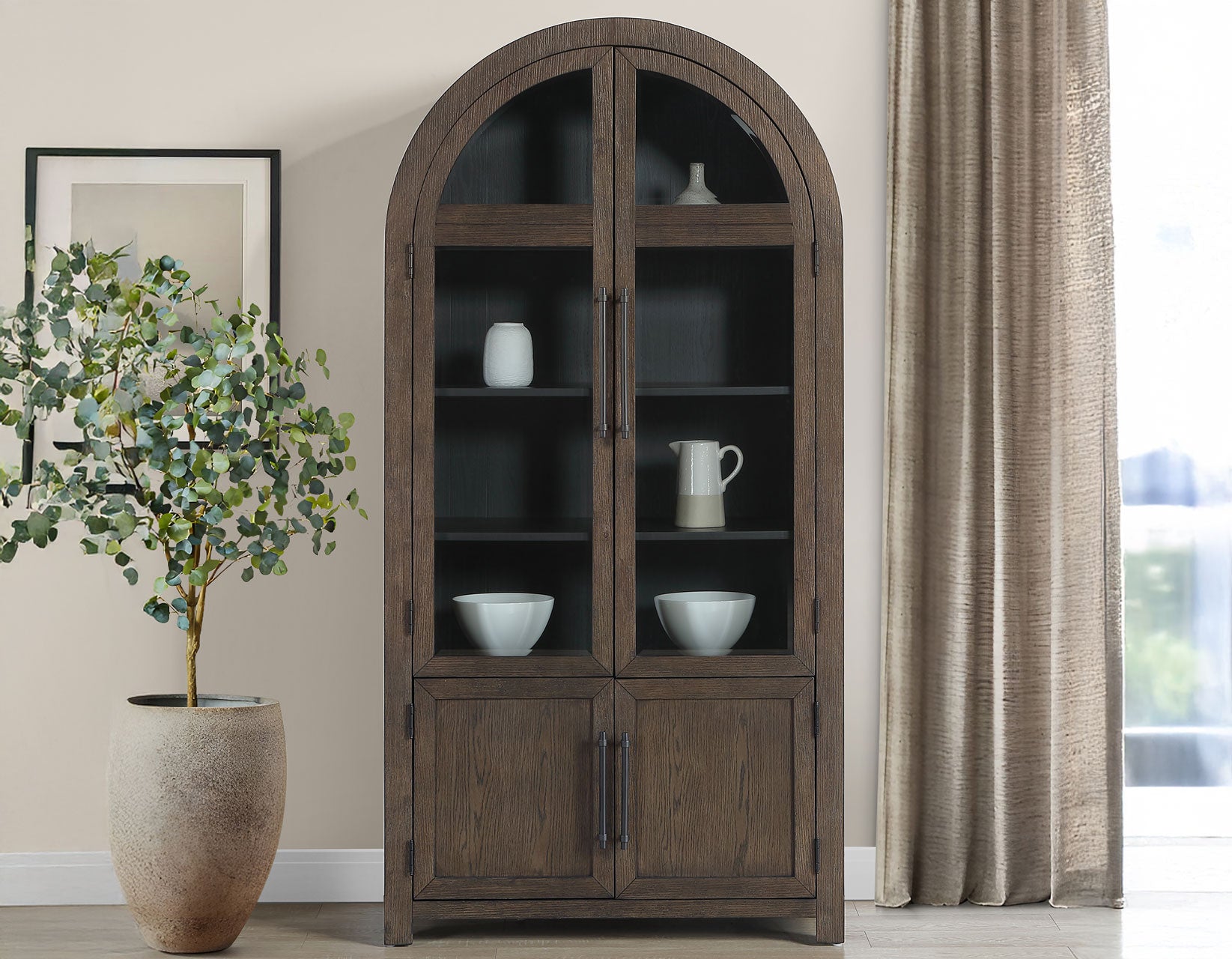 Burlington Curio, Cocoa with Black Interior – Discount Furniture Connection